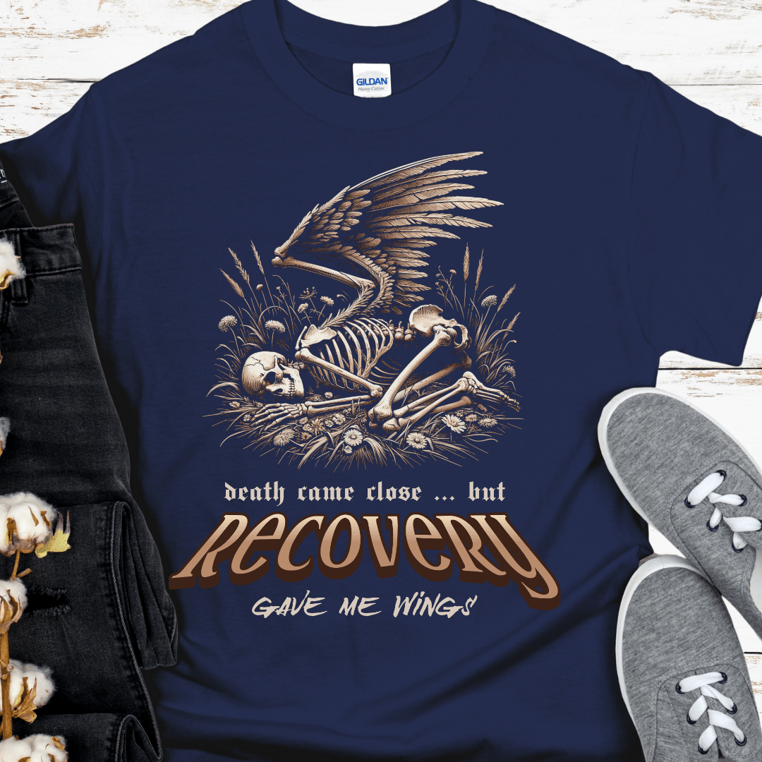 Recovery T-Shirt | Inspiring Sobriety | Recovery Gave Me Wings