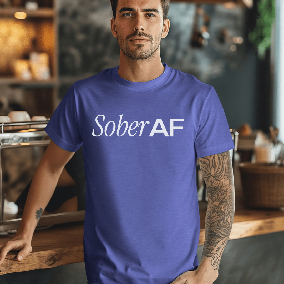 Vintage Recovery T Shirt Inspiring Sobriety Sober AF Vintage Recovery T Shirt Inspiring Sobriety Sober AF